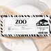 Zoo Trip Ticket Voucher EDITABLE, Zoo Coupon Printable, Surprise Trip ...