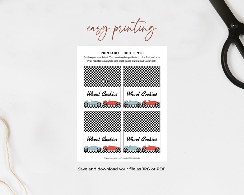 Race Car Food Labels EDITABLE Racing Birthday Food Tent Cards - Etsy