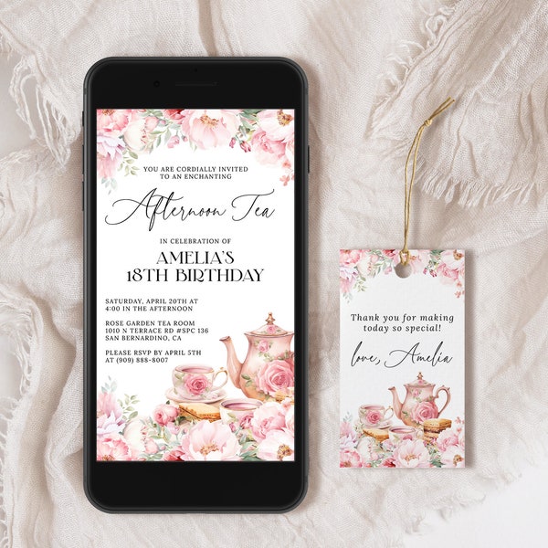 Afternoon Tea Invitations - Etsy