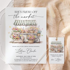 Fresh off the Market Bridal Shower Invitation EDITABLE, Farmers Market ...