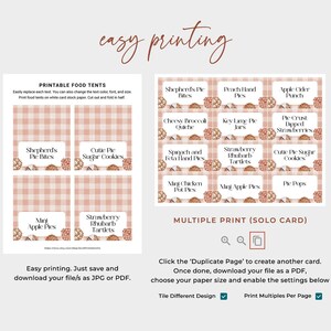 Cutie Pie Party Food Labels EDITABLE, Sweetie Pie Birthday Place Card ...