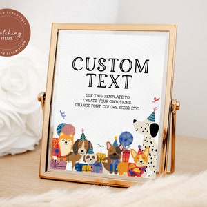 Adopt A Puppy Party Sign, Pet Dog Adoption Certificate Printable, Puppy ...