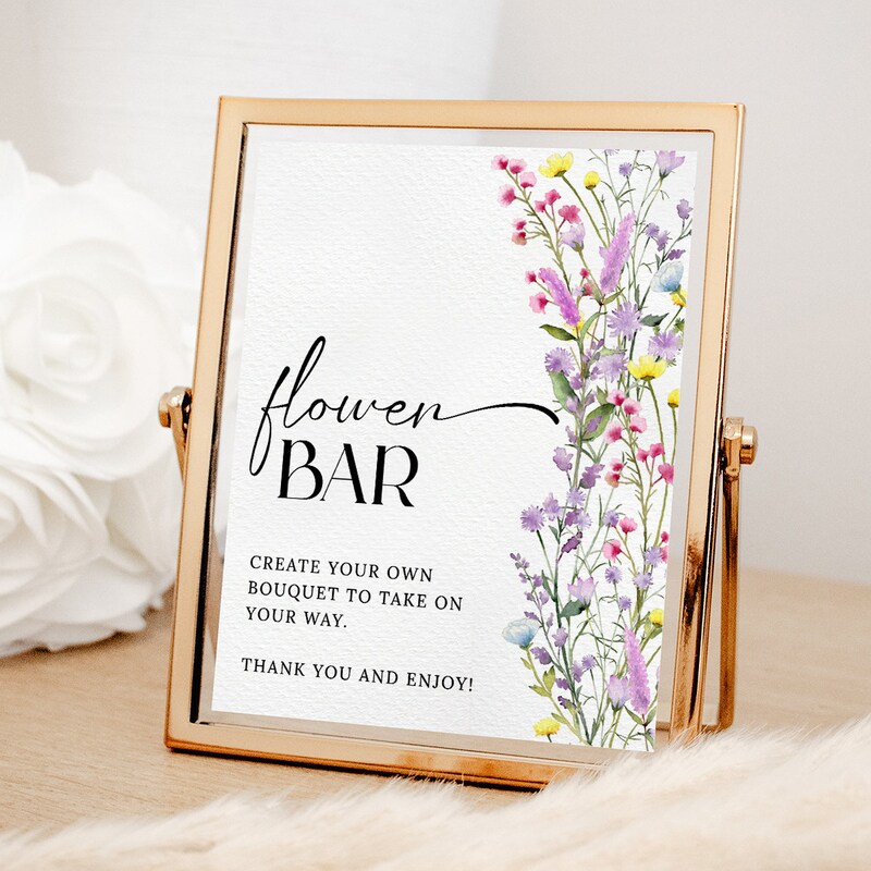 Flower Bar Sign - Etsy