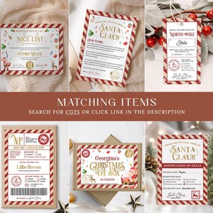 Elf Mail Shipping Labels EDITABLE, North Pole Delivery Sticker Label ...
