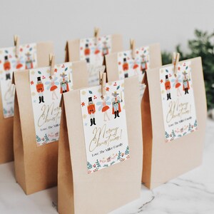 Nutcracker Christmas Gift Tag EDITABLE, Nutcracker Thank You Favor Tag ...