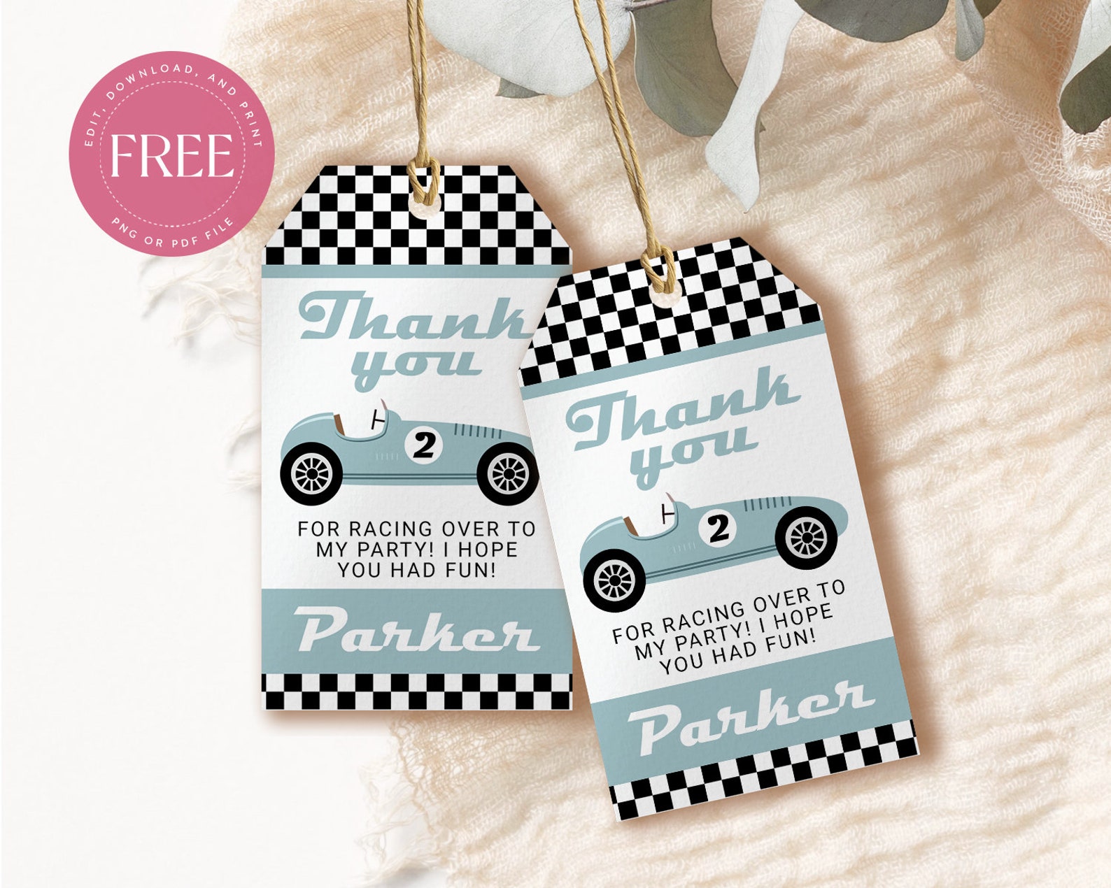 Racing Birthday Digital Invitation EDITABLE Two Fast Party - Etsy