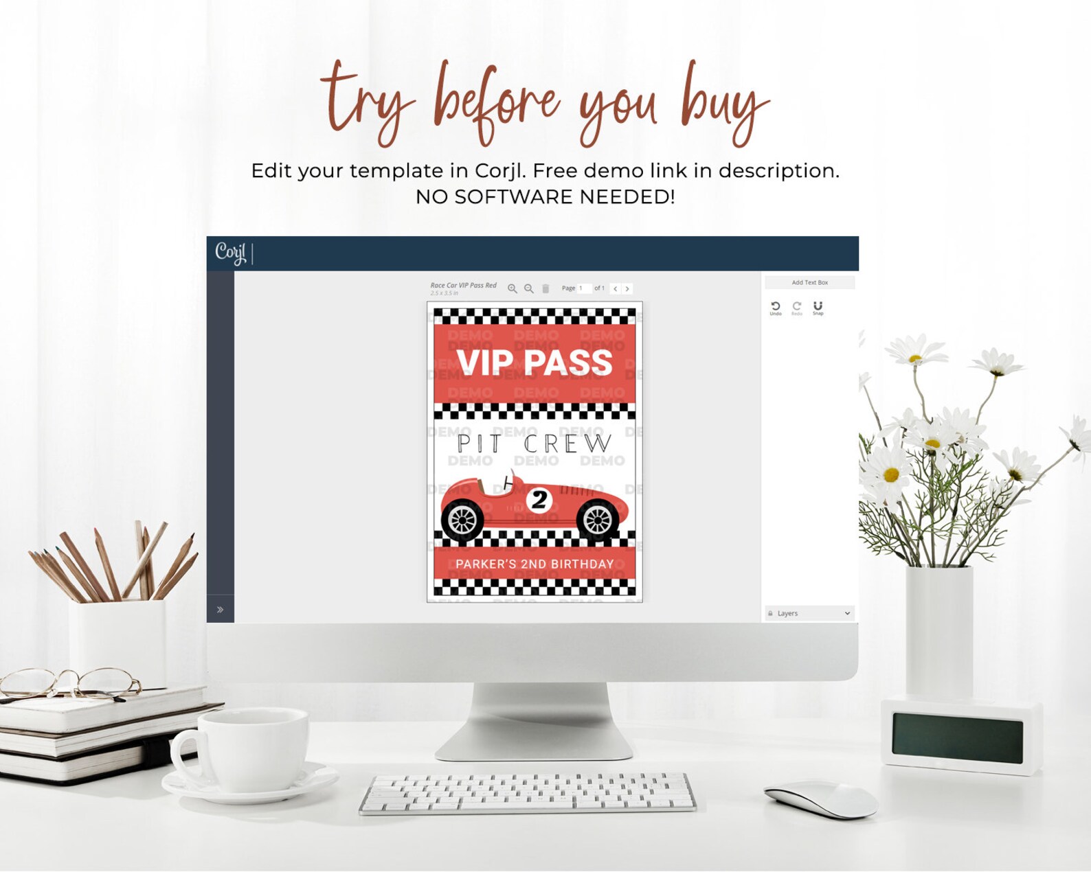 Race Car VIP Pit Crew Pass EDITABLE Racing Birthday Party - Etsy