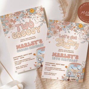 Groovy Party Favors Sign, Floral Groovy Birthday Please Take One Sign ...