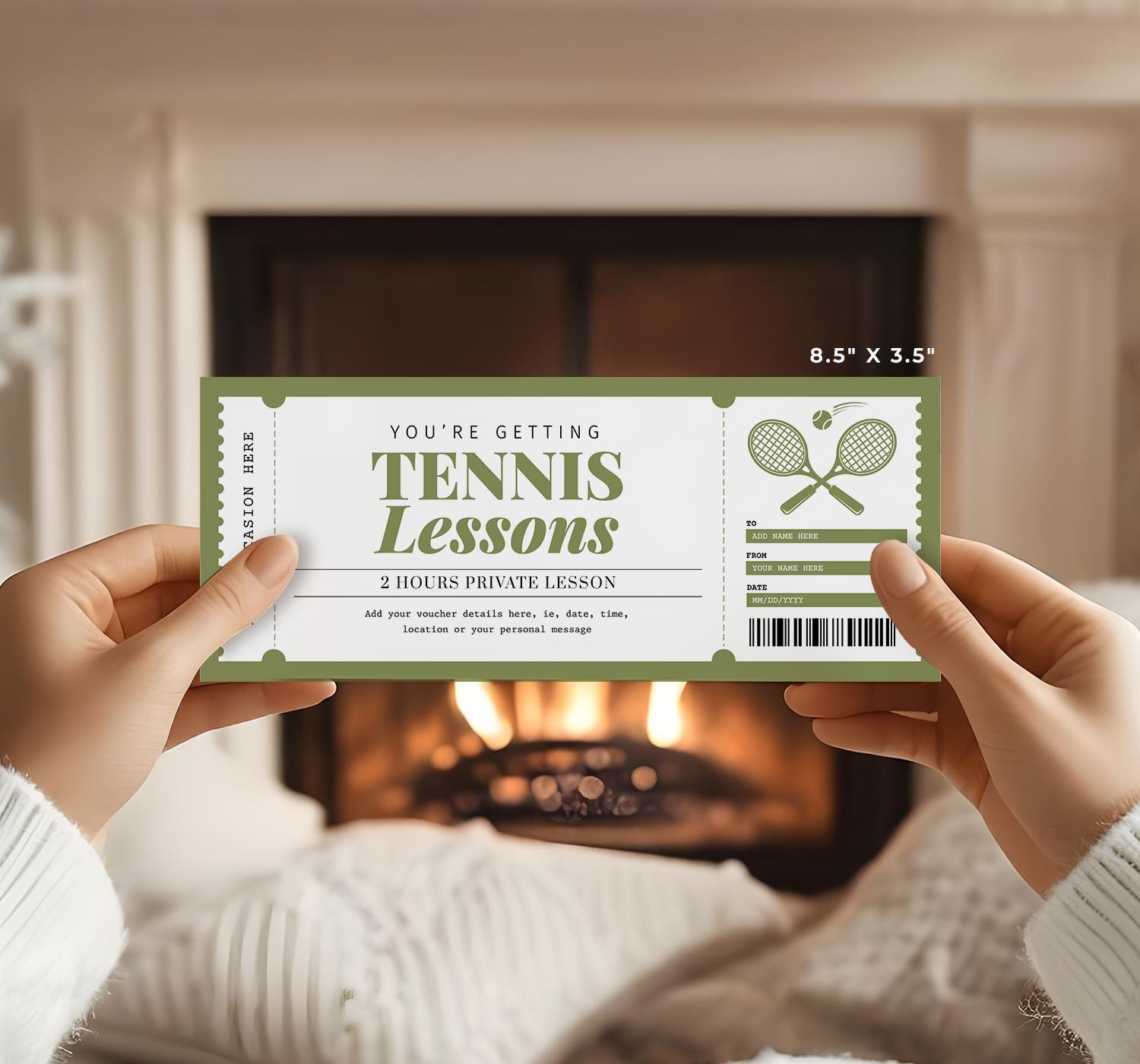 Tennis Lesson Certificate EDITABLE, Tennis Lesson Voucher Printable ...