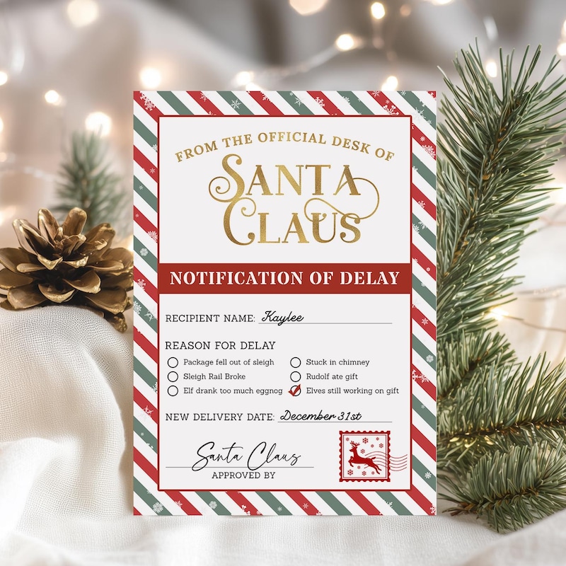 Santa Tags and Letter - Etsy