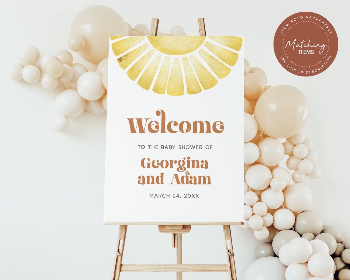 Sunshine Food Labels EDITABLE, Boho Sunshine Food Tent Cards Printable ...