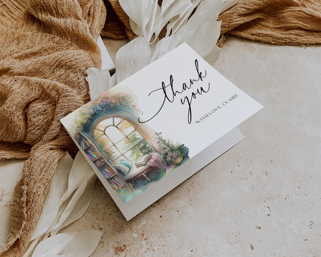 Storybook Thank You Card EDITABLE, Thank You Card Template Printable ...