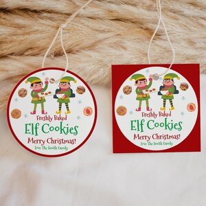 Elf Cookies Label EDITABLE, North Pole Cookies Stickers Printable ...