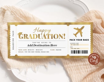 Graduation Plane Ticket Gift - Etsy