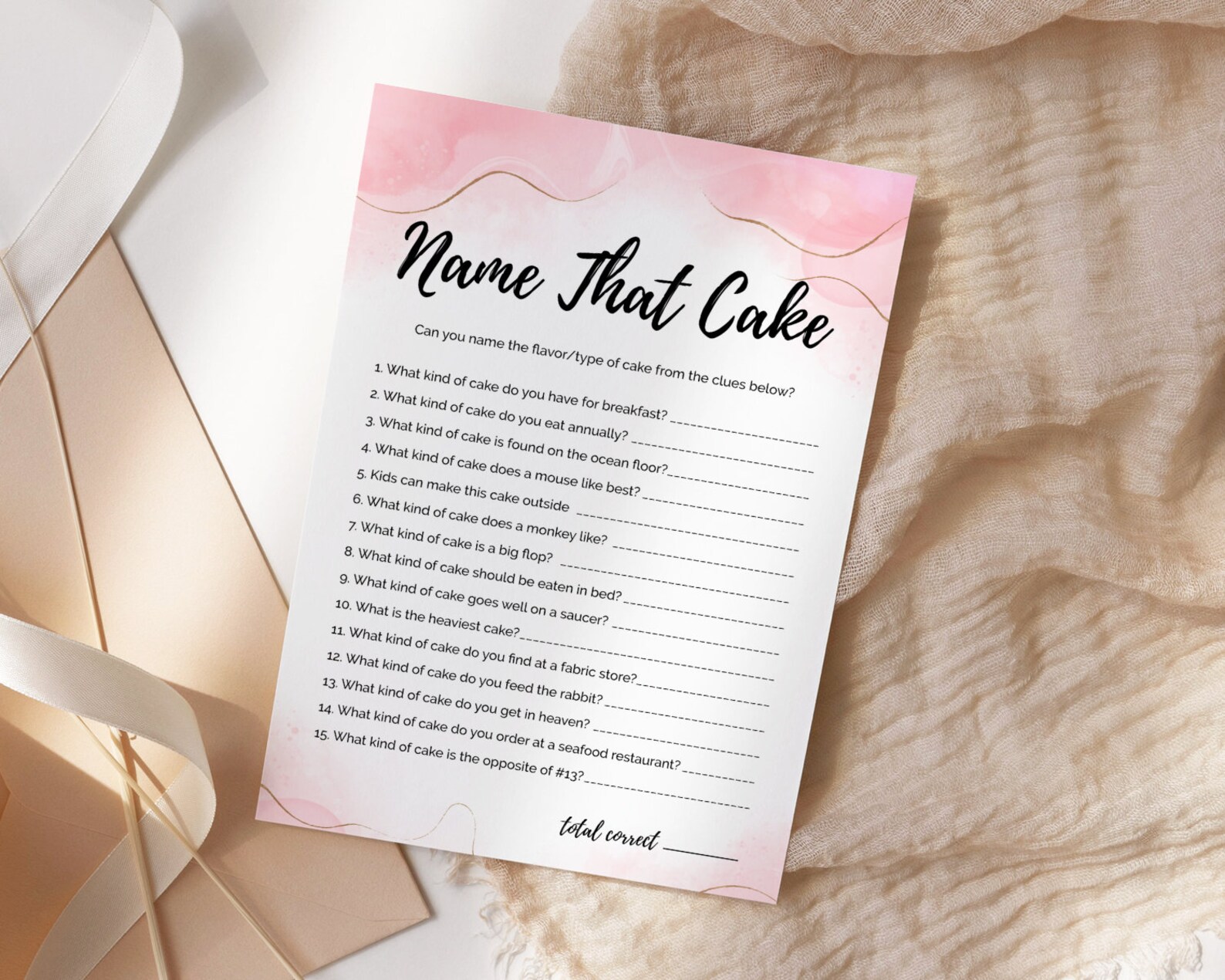 Name That Cake Game, Printable Birthday Girl Party Activity, Sweet 16 ...