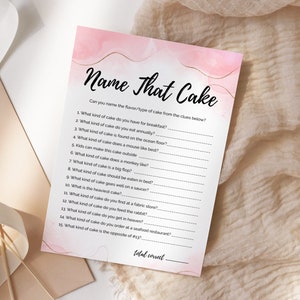 Name That Cake Game, Printable Birthday Girl Party Activity, Sweet 16 ...