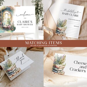 Storybook Book Plate Template EDITABLE, Book Themed Baby Shower, Baby's ...