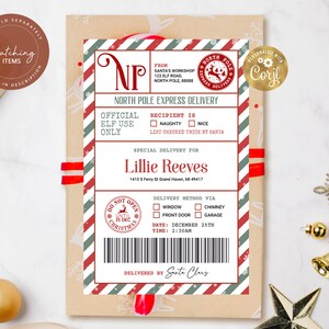 North Pole Special Delivery Tags EDITABLE, Personalized Christmas Tags ...