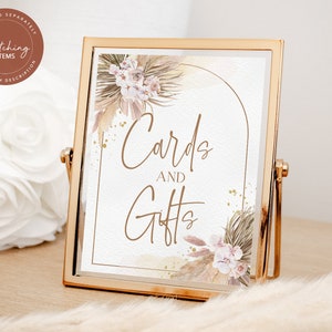 Custom Boho Pampas Sign EDITABLE, Pampas Grass Party Sign Printable ...