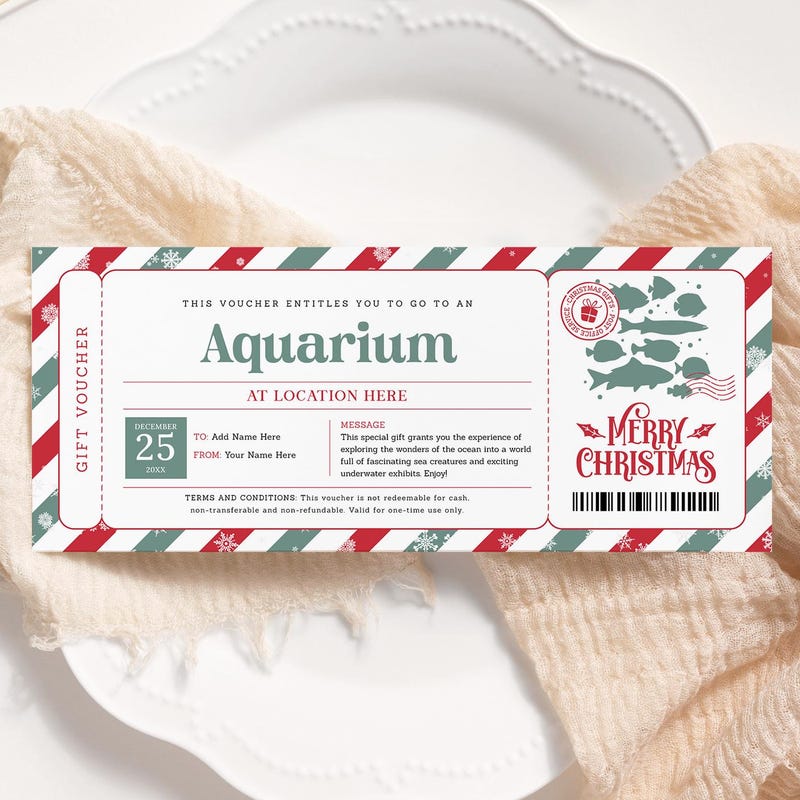 Aquarium Christmas Cards - Etsy