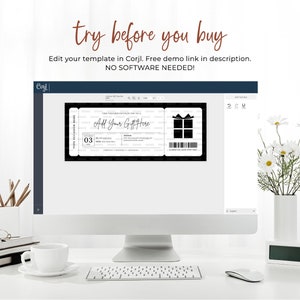 Custom Gift Voucher EDITABLE, Birthday Gift Certificate, Surprise ...