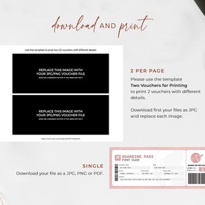 Boarding Pass Pink Ticket EDITABLE, Surprise Trip Ticket, Printable ...