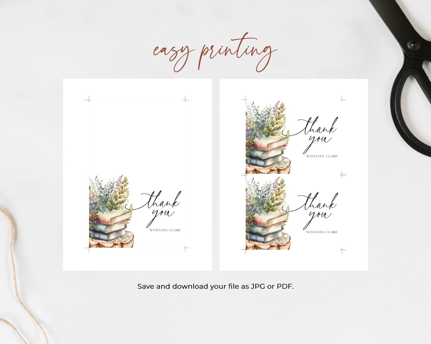 Storybook Thank You Card EDITABLE, Thank You Card Template Printable ...