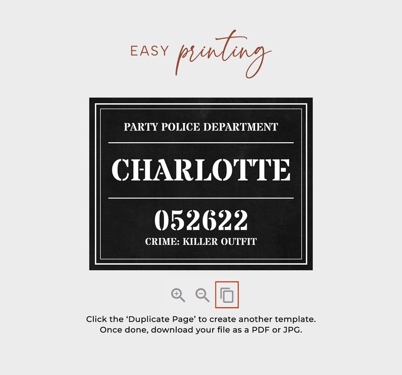 Mugshot Sign Board EDITABLE, Printable Mugshot Template, Mug Shot Sign ...