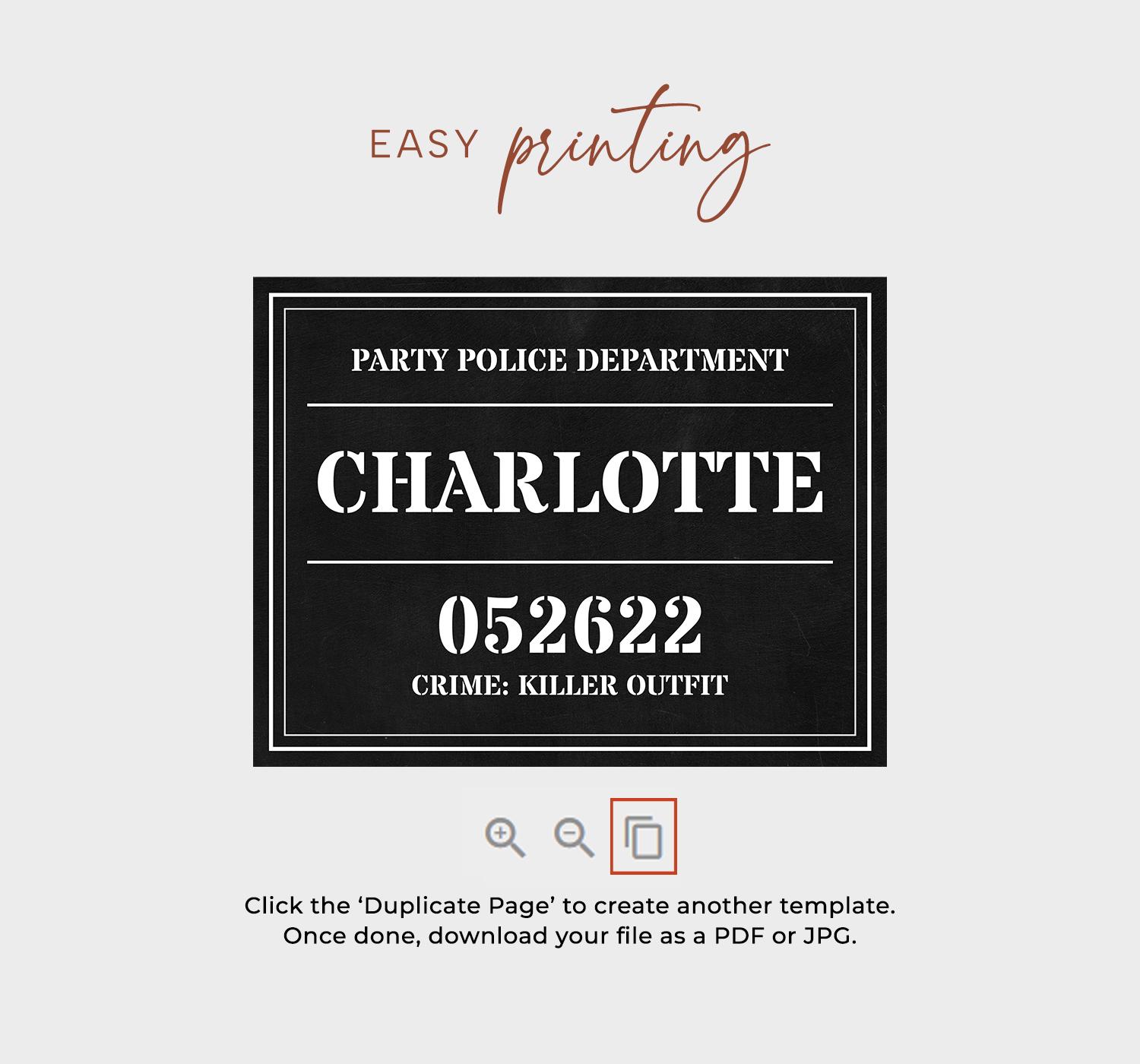 Mugshot Sign Board EDITABLE, Printable Mugshot Template, Mug Shot Sign ...