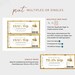 Train Ticket Gold Voucher EDITABLE, Surprise Train Ticket Invitation ...