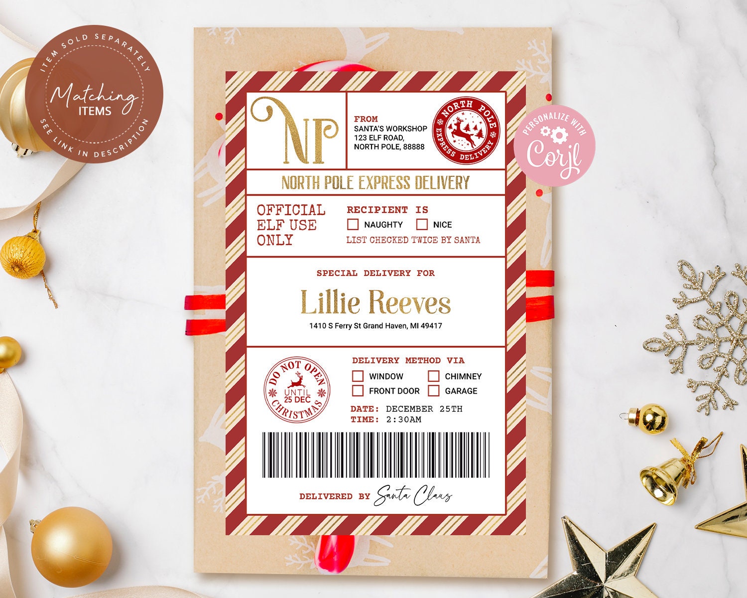 Santa's Magic Dust Christmas Tags EDITABLE, Magical Santa Dust Labels ...