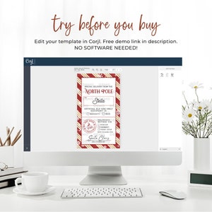 North Pole Special Delivery Tags EDITABLE, Personalized Christmas Tags ...