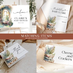 Storybook Food Labels EDITABLE, Book Themed Baby Shower Place Cards ...