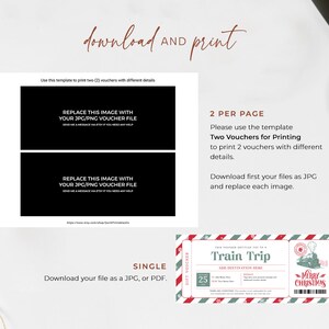 Train Christmas Ticket EDITABLE, Printable Santa Train Ticket Template ...
