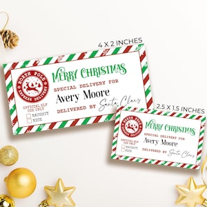 Christmas Gift Stickers EDITABLE, Santa Gift Label Printable, Special ...