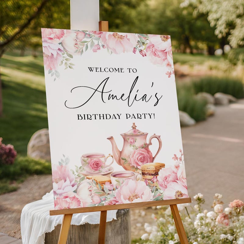 Welcome Sign High Tea - Etsy