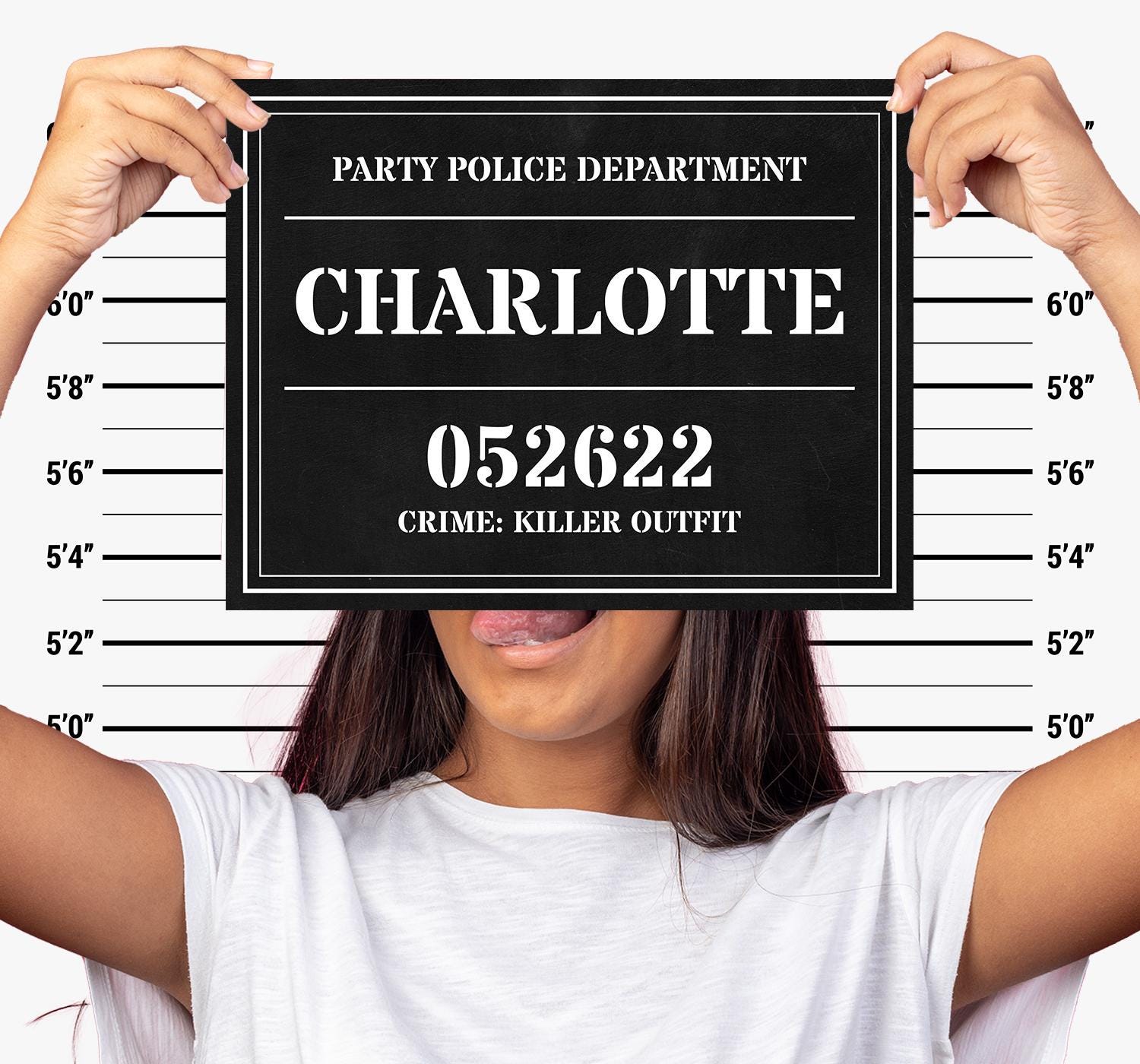 Mugshot Sign Board EDITABLE, Printable Mugshot Template, Mug Shot Sign ...