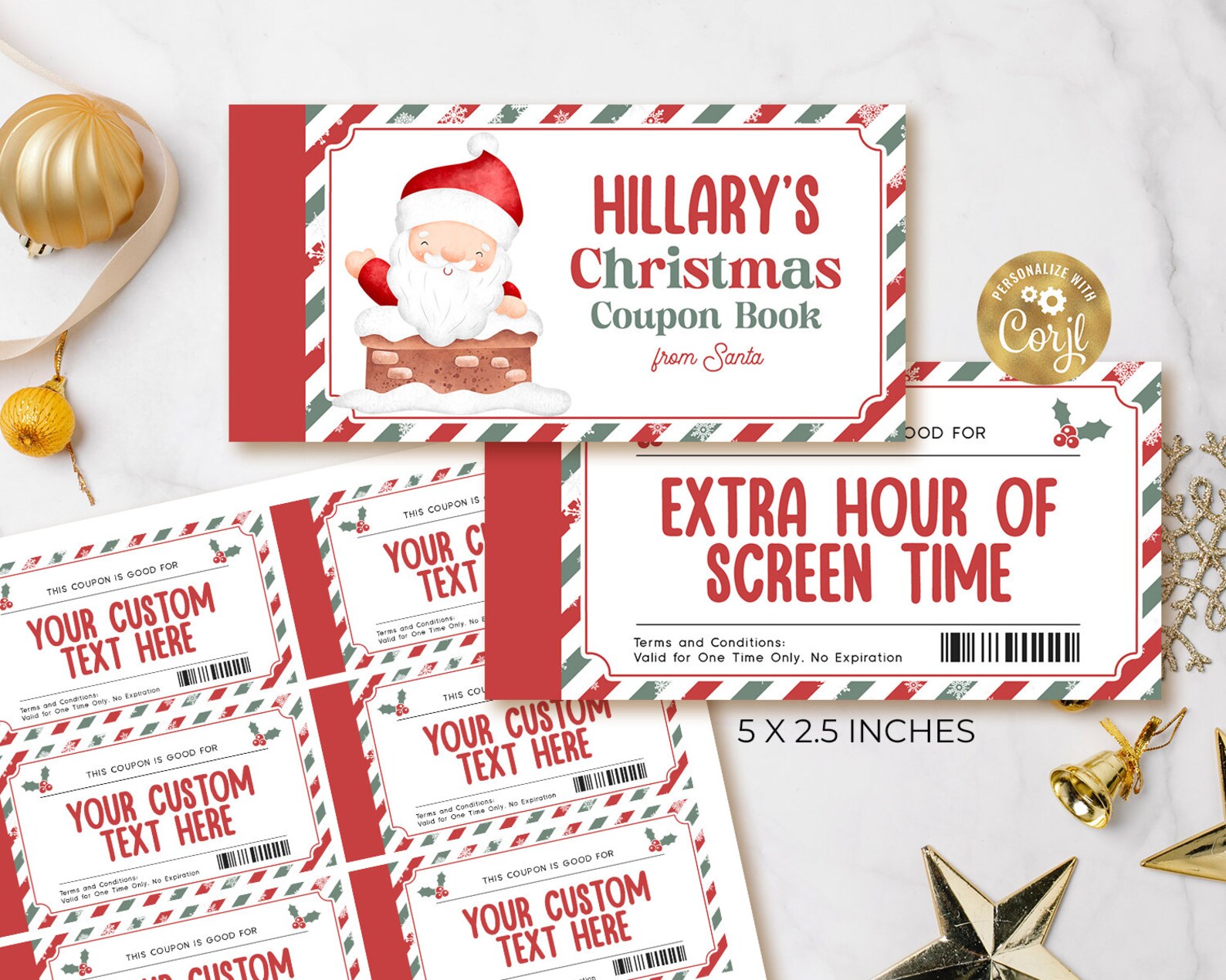 Christmas Coupon Book EDITABLE Printable Santa Coupon Book - Etsy