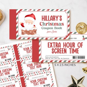 Christmas Coupon Book EDITABLE Printable Santa Coupon Book - Etsy