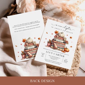Fall Storybook Baby Shower Invitation EDITABLE, Autumn Book Themed ...
