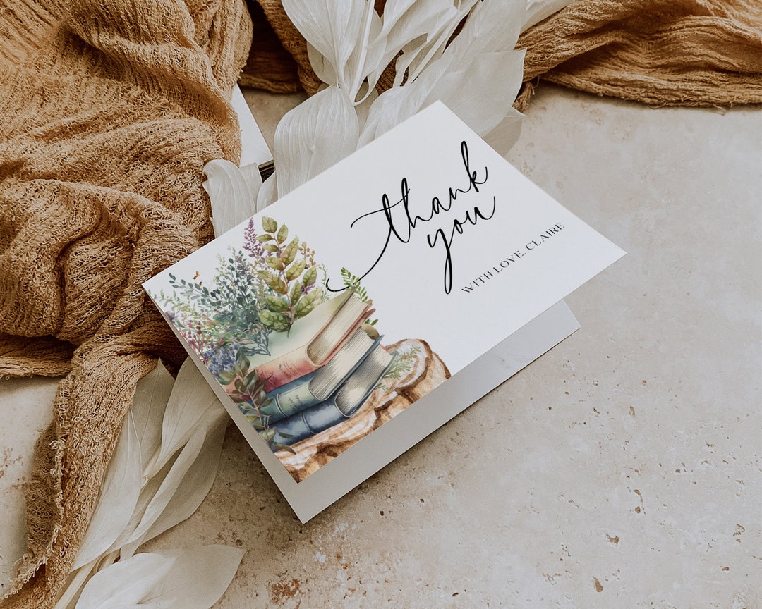 Storybook Thank You Card EDITABLE, Thank You Card Template Printable ...