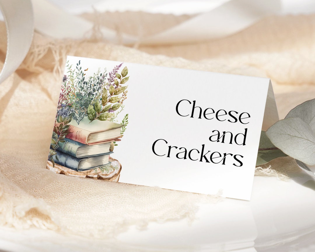 Storybook Food Labels EDITABLE, Book Themed Baby Shower Place Cards ...