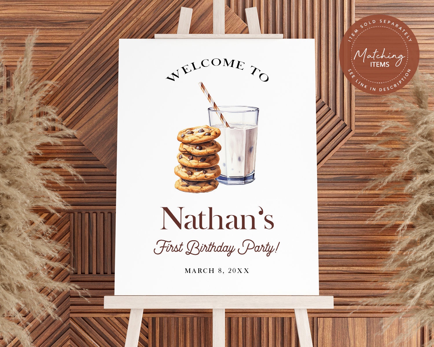 Milk and Cookies Birthday Favor Tags EDITABLE, Milk and Cookies First ...
