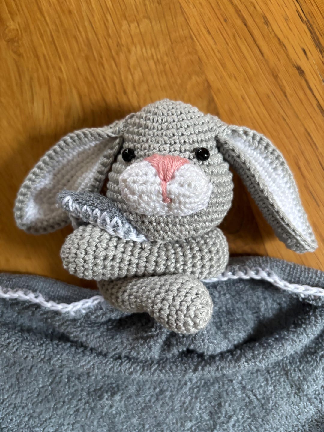 Cuddle Cloth With Crocheted Rabbit - Etsy