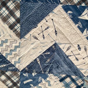 Handmade Day at the Lake Quilt, Lake Quilt, Throw Quilt, Chevron Quilt ...