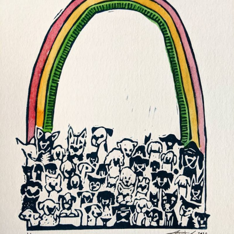 Rainbow Bridge Mural - Etsy