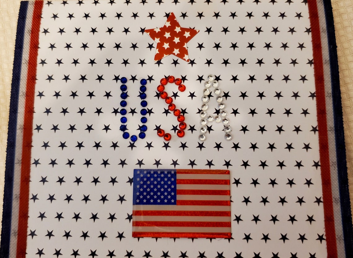 Set of 8 Patriotic July 4th Handmade Blank Cards With Envelopes - Etsy