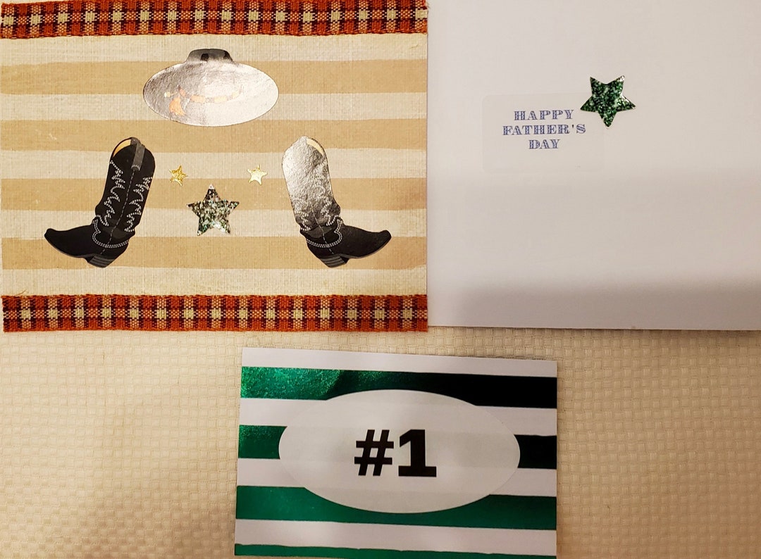 Father's Day Card With Message and Envelope Handmade Greeting Card-(set ...