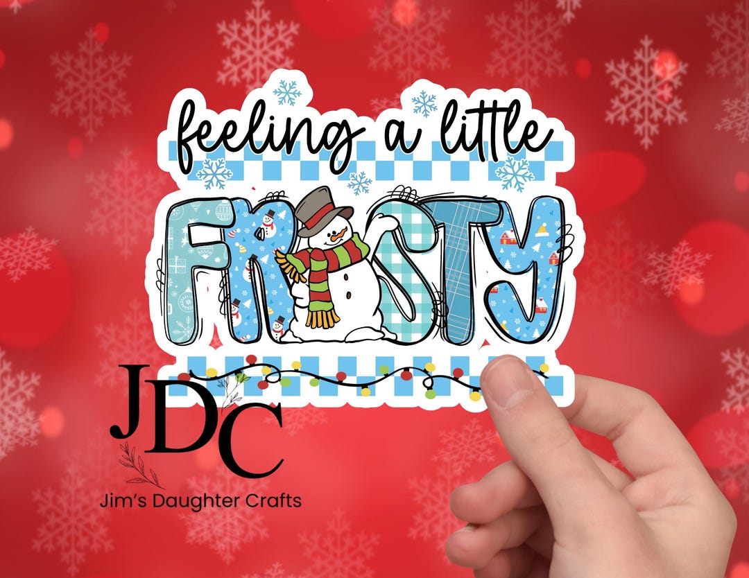 Snowman Frosty Sticker - Christmas Sticker - Water Bottle Sticker ...