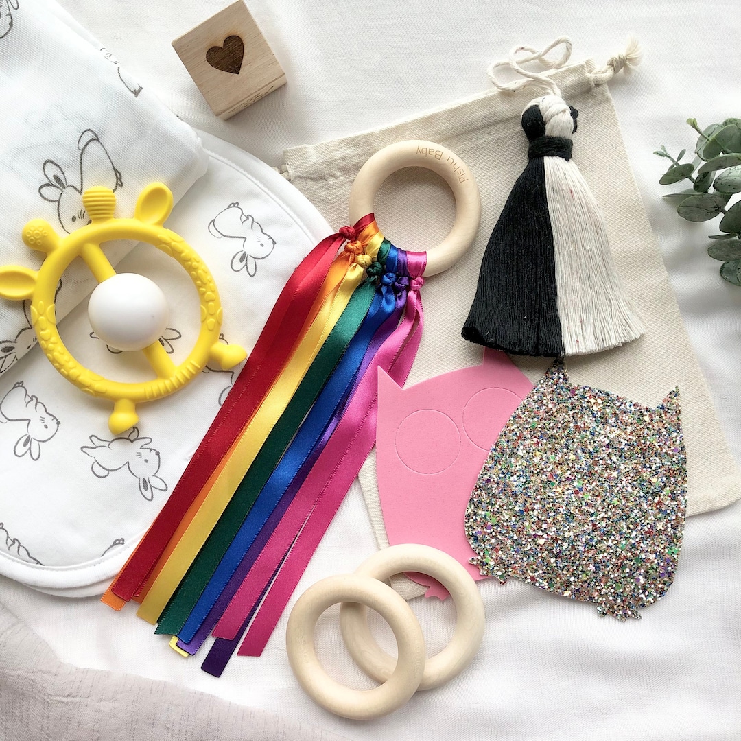 Baby Montessori Sensory Box , Newborn Sensory Gift , Tummy Time Aid ...